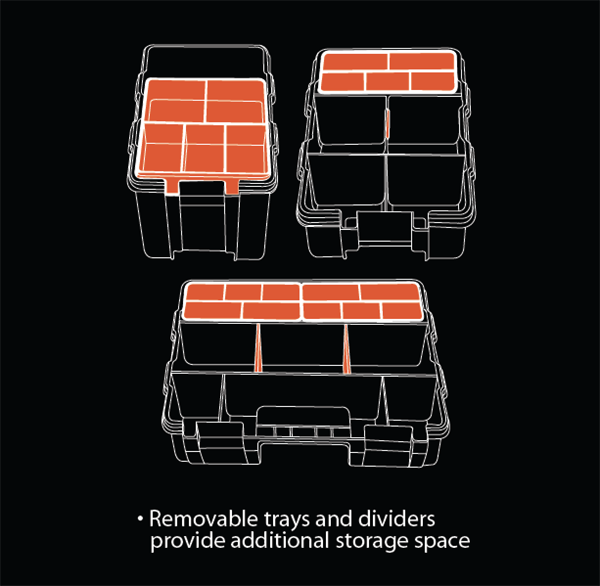 ATD-74 - 4 Pc. Storage Box Organizer Set - ATD Tools, Inc.